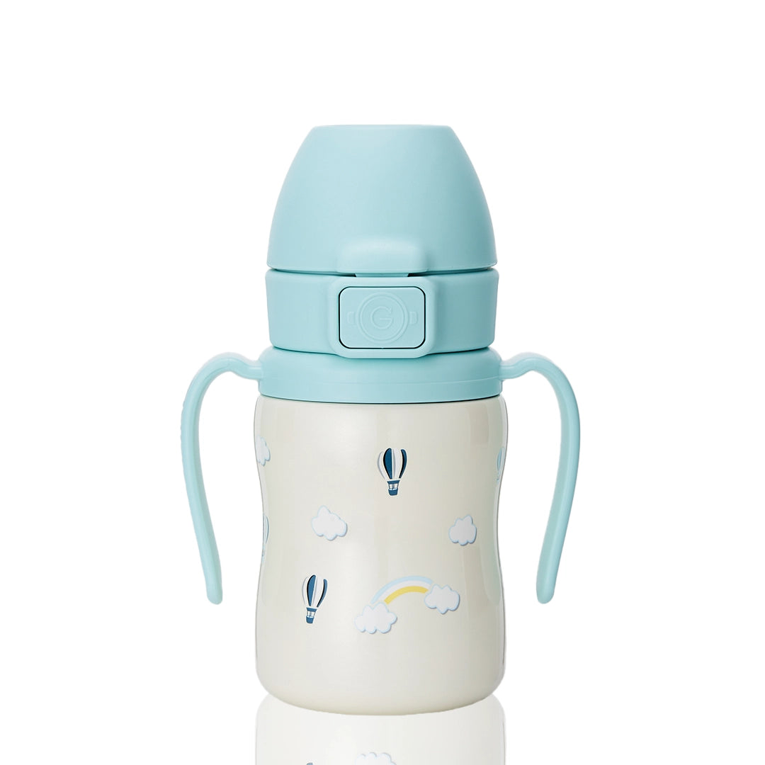 Grosmimi Stainless Steel Straw Cup with Flip Top - 6oz (200ml) – Zezebaebae