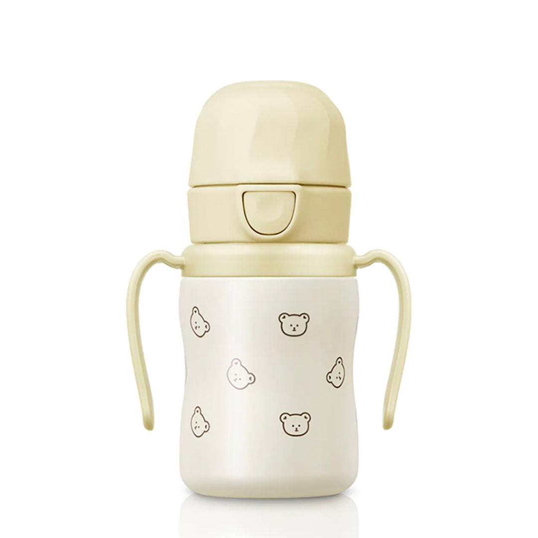 Grosmimi Stainless Steel Straw Cup with Flip Top - 6oz (200ml) | Zezebaebae